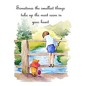 TinyMollo Winnie the Pooh Wall Decor – Unframed Set of 6 Prints, 8x10 Inch, Hand Painted Nursery Wall Decor for Boys and Girls, Kids, Baby’s Nursery Decor Playroom Classic Pooh Bear Friends Piglet
