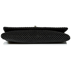 Jessica McClintock womens Trina Mesh Clutch evening handbags, Black, One Size US