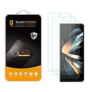 Supershieldz (3 Pack) Designed for Samsung Galaxy Z Fold 4 5G (Front Screen Only) Tempered Glass Screen Protector, Anti Scratch, Bubble Free