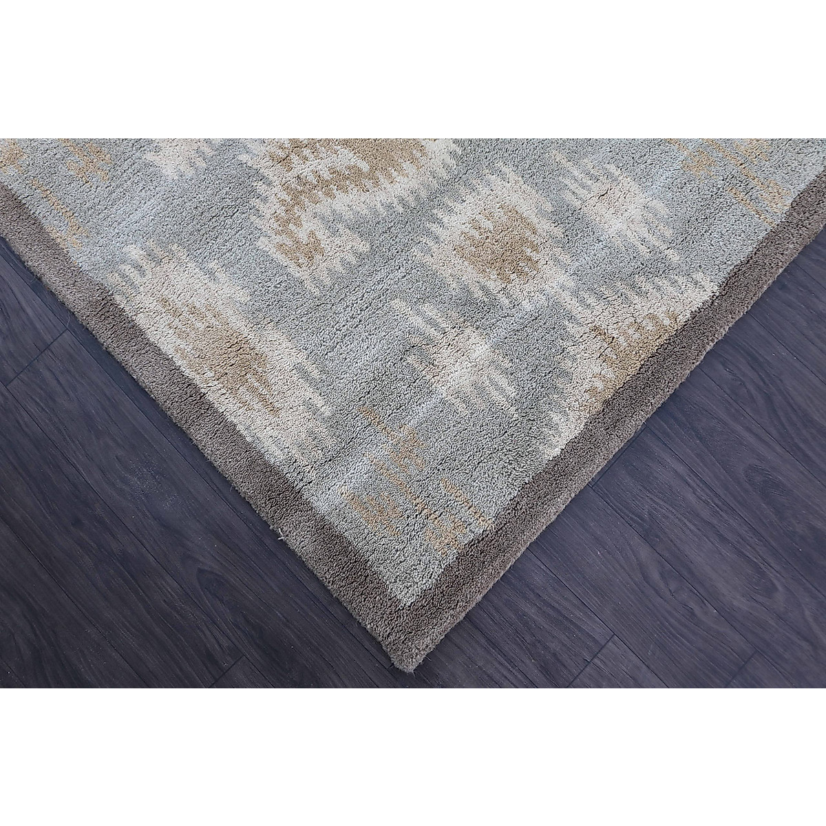 Wallard Design Marchesa Gray Traditional Oriental Style Handmade 100% Wool Rugs & Carpets (9x12)