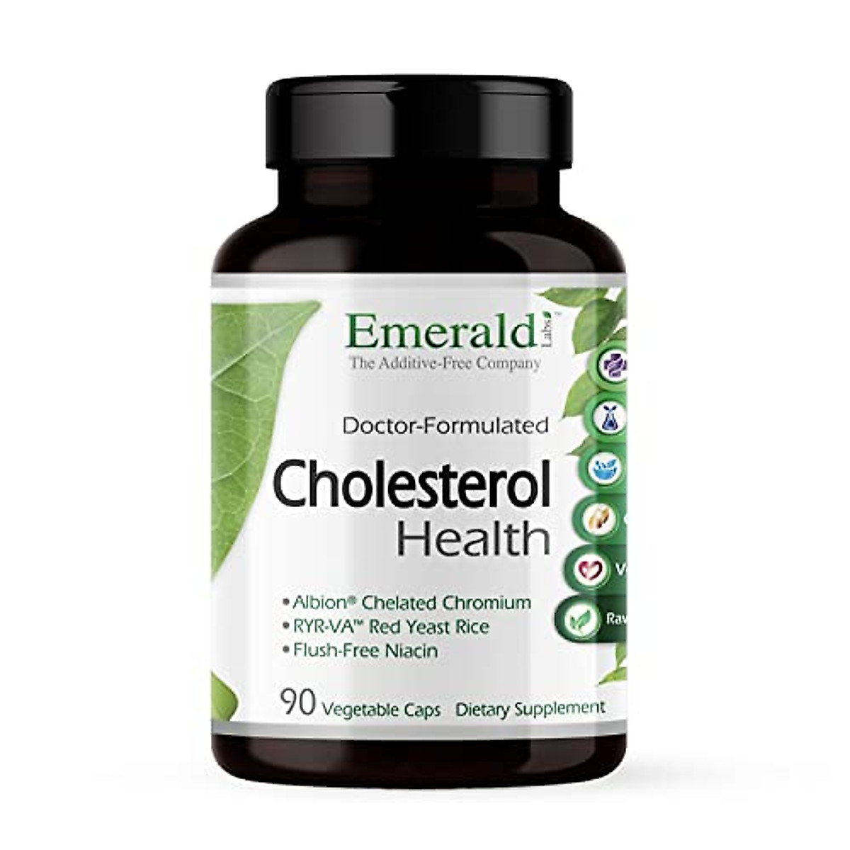 Emerald Labs Cholesterol Health - Featuring CoQ10, Flush-Free Niacin, RYR-VA, and Garlic for Heart and Circulatory Support - 90 Vegetable Capsules