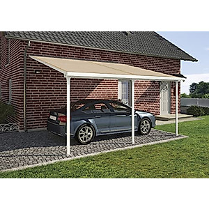 Voticky Sun Shade Cloth Shade Fabric Privacy Screen with Grommets for Patio Garden Pergola Carport Canopy Cover 8' x 8' Wheat