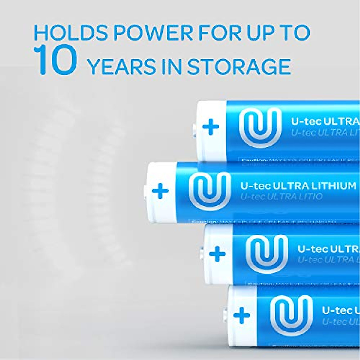 U-tec AA Ultra Lithium Battery (Pack of 4), 3000mAh 1.5V, Longest-Lasting AA Battery, Up to 10 Years in Storage and No Leaks Guaranteed, Works in Extreme Temperatures, Non Rechargeable