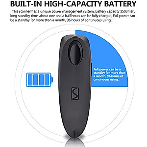 Bluetooth Wireless Handheld Barcode Scanner with Base 2.4G Wireless+USB Wired 1D 2D Barcode Scanner QR PDF417 Data Matrix UPC Rechargeable Bar Code Scanner for Laptops/PC/Android/Apple iOS