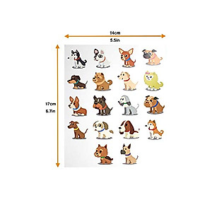 Fiomia Dogs Temporary Tattoo cartoon Sticker Face Decal Body Glitter for children kids girls Waterproof Removable 54 Designs 3 Sheets