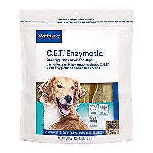 Virbac CET Enzymatic Oral Hygiene Chews for Dogs, beef, 1.13 pounds