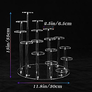 CILLNKKS Acrylic cupcake stands for 16 Cupcakes - Display Stand, Cupcake Holder Dessert Stand Pastry Serving Platter Display for Party Wedding Birthday Holidays christmas