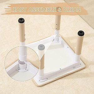 SINKIPA Kids Table and 2 Chairs Set, 23.6''L x 23.6''W Toddler Table and Chairs, Height Adjustable Kids Study Table for Ages 2-10, Graffiti Desktop Children Activity Table with Anti-Slip Foot Covers