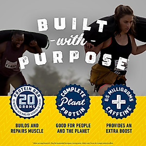 CLIF Builders + Caffeine - Chocolate Chip Cookie Dough Flavor - Protein Bars - Gluten-Free - Non-GMO - Low Glycemic - 20g Protein - 2.4 oz. (12 Count)