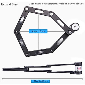 Bike Lock, Six-Section Folding Lock, Safety MTB Folding Bike Lock Professional Anti-Theft Alloy Steel Foldable Bicycle Lock(Color:Blue)