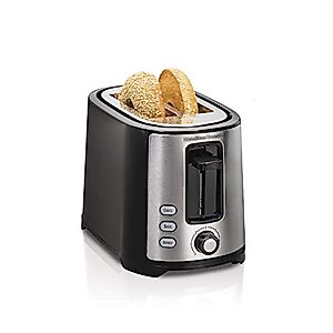 Hamilton Beach 2 Slice Extra Wide Slot Toaster with Shade Selector & (76606ZA) Smooth Touch Electric Automatic Can Opener with Easy Push Down Lever, Extra Tall, Black and Chrome