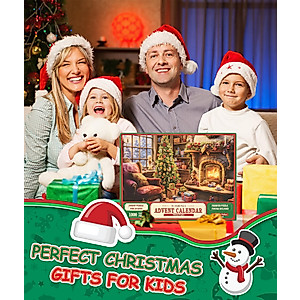 Protado Advent Calendar 2023 Christmas Jigsaw Puzzle, 24 Days Surprise Christmas Countdown Calendars for 6+ Kids and Adults, 1000 Pieces Puzzle Great Stocking Stuffer Xmas Presents Home Decor 27.5*19.7in