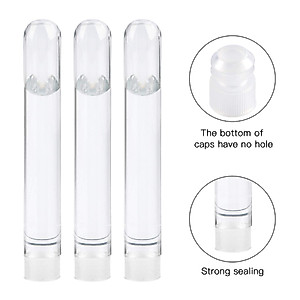 Temedon 100pcs Test Tubes, 16x100mm(10ml) Plastic Test Tubes with Caps for Lash Wands, Scientific Experiments, Plant Propagation