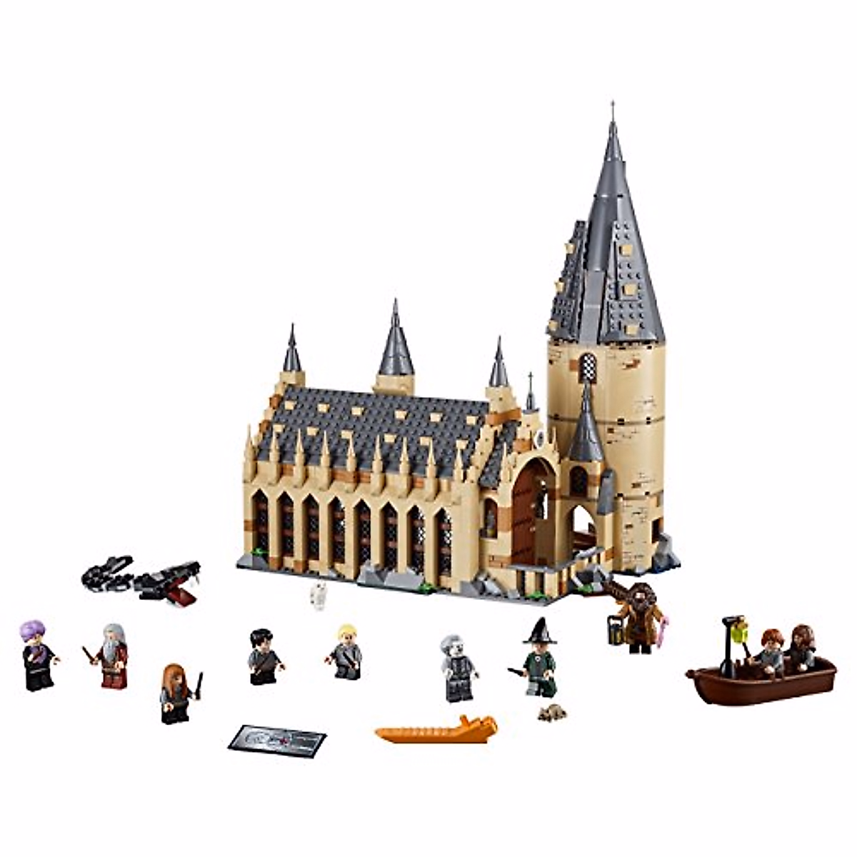 LEGO Harry Potter Hogwarts Great Hall 75954 Building Kit and Magic Castle Toy, Fantasy Creatures, Hermione Granger, Draco Malfoy and Hagrid (878 Pieces)