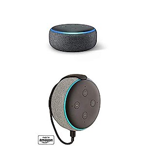 Echo Dot (3rd Gen) bundle with"Made for Amazon" Mount for Echo Dot - Charcoal