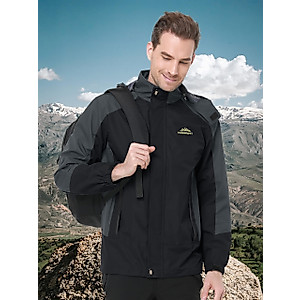 MAGCOMSEN Jackets for Men Winter Jacket for Men Hiking Jacket for Men Soft Shell Jacket Waterproof Jacket for Men Spring Jacket for Men Ski Jacket for Men