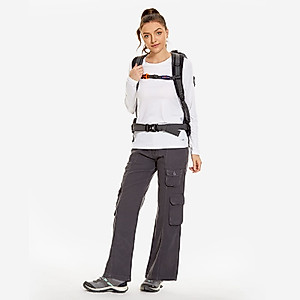 Women's Hiking Cargo Pants Joggers Cotton Casual Military Army Combat Work Pants with 7 Pockets,Gray M