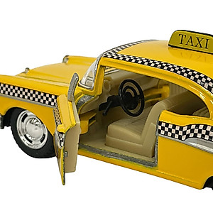 KiNSMART 1957 Chevy Bel Air Coupe Classic Taxi Cab 5" 1:40 Scale Die Cast Metal Model Toy Car
