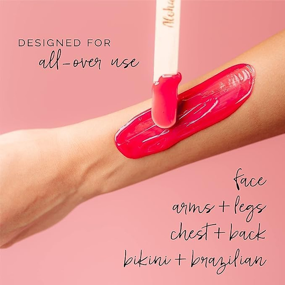 KoluaWax Hard Wax Beads for Hair Removal – Coarse Hair Formula – Face, Brazilian, Underarm, Back Chest, Bikini Waxing – Dragon Fruit & Hibiscus, 1lb Refill for Wax Warmers & 10 Applicator Sticks