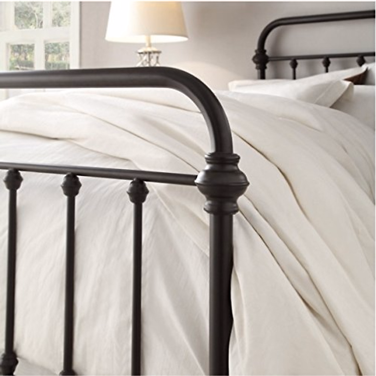 Giselle Antique Dark Bronze Graceful Lines Victorian Iron Metal Bed (Full Size)