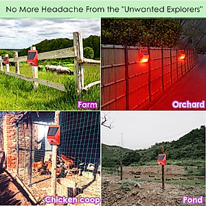 HULPPRE Solar Outdoor Motion Sensor Alarm-129db Loud Siren Lamp Noise Maker, 4 Working Modes Strobe Light with Remote,Say Goodbye to The Unwanted Explorers