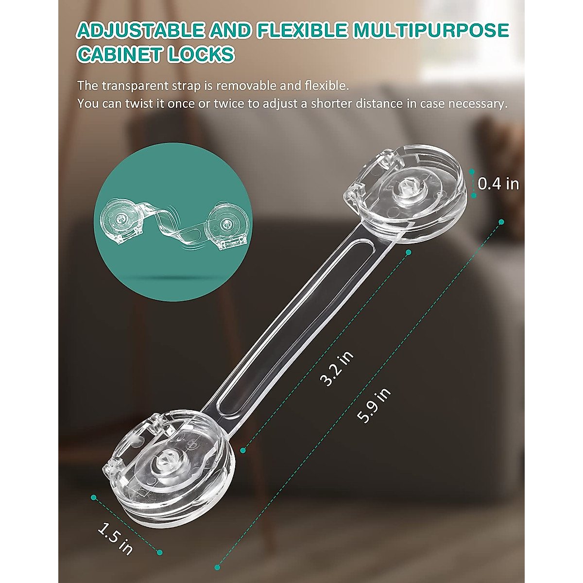 Cabinet Locks for Babies, Baby Proofing Safety Locks, 10 Pack DUOSI No Screws No Magnets Fridge Refrigerators Locks Baby Proofing Child Safety Cabinet Locks for Kitchen Cabinets and Drawers