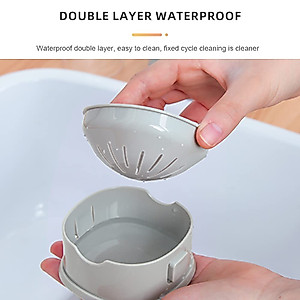 Cutlery Holder with Cover - CooSilo Plastic Chopsticks Holder Detachable Kitchen Cutlery Storage Organizer Utensils Fork Spoon Knives Storage Holder for Kitchen Cabinet or Pantry