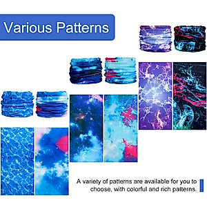 6 Pack Neck Gaiter Elastic Balaclavas Face Mask Versatile Bandana for Men Women