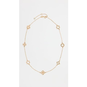 Tory Burch Women's Kira Clover Necklace, Tory Gold, One Size
