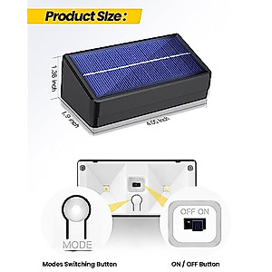 FabStyl 12 Pack Solar Fence Lights, Solar Deck Lights Outdoor Step Lights Waterproof LED Solar Wall Lights for Stair, Deck, Patio, Garden, Wall, Swimming Pool, Yard, Post, Halloween, Christmas