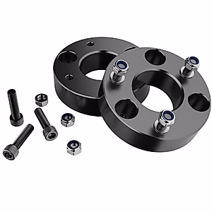 2" Front Leveling Lift kit for Dodge Ram 1500 2006-2024 4WD, Lifronkit Raise 2 Inch Front Strut Spacers Compatible with Dodge Ram Suspension Lift Kits 2006-2023 Black Anodized(new version)