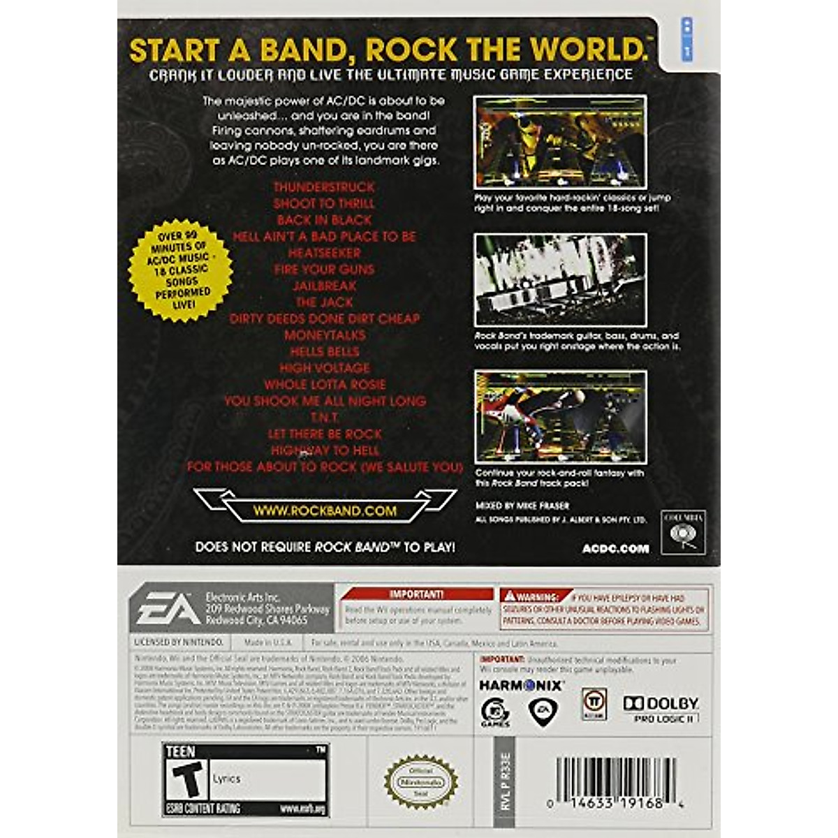 AC/DC Live: Rock Band Track Pack - Nintendo Wii