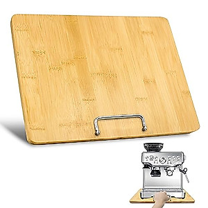 Universal Appliance Slider for Kitchen Counter, for Coffee Maker/Espresso Machine, Blender, Air Fryer, Stand Mixer, Toaster Sliding Tray Board, Bamboo, Wide-15"Wx11.6"D