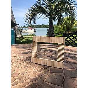 Perfect Stix DIY Tropical Picture Frame Kit Complete with Instructions - Made in USA from Recycled Materials - Krafty Kitz Build Your Own Wooden Craft Stick Kits, Natural Wood Dowel, 1 Frame Kit
