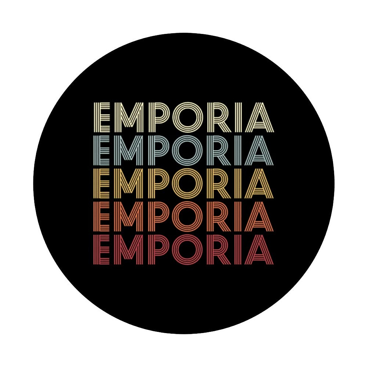Emporia Kansas Emporia KS Retro Vintage Text PopSockets Swappable PopGrip