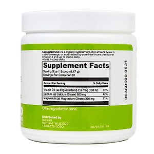 BariSlim Bariatric Calcium Citrate Plus Powder - Formulated for Patients After Weight Loss Surgery - Maximum Support for Bone Function and Health - Easy Digestion and Absorption | 600 mg (30 Servings)