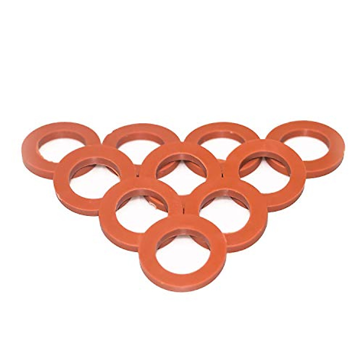 Hourleey Garden Hose Washer Rubber, Heavy Duty Red Rubber Washer Fit All Standard 3/4 Inch Garden Hose Fittings, 50 Packs