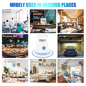 10Pack Upgraded Ultrasonic Pest Repeller Electronic Mouse Repellent Ultrasonic Plug in Rodent Repellent Indoor Sonic Electronic Plug in Pest Controlfor Insect,AntBugs,Mosquito,Rat,Spide,Cockroach