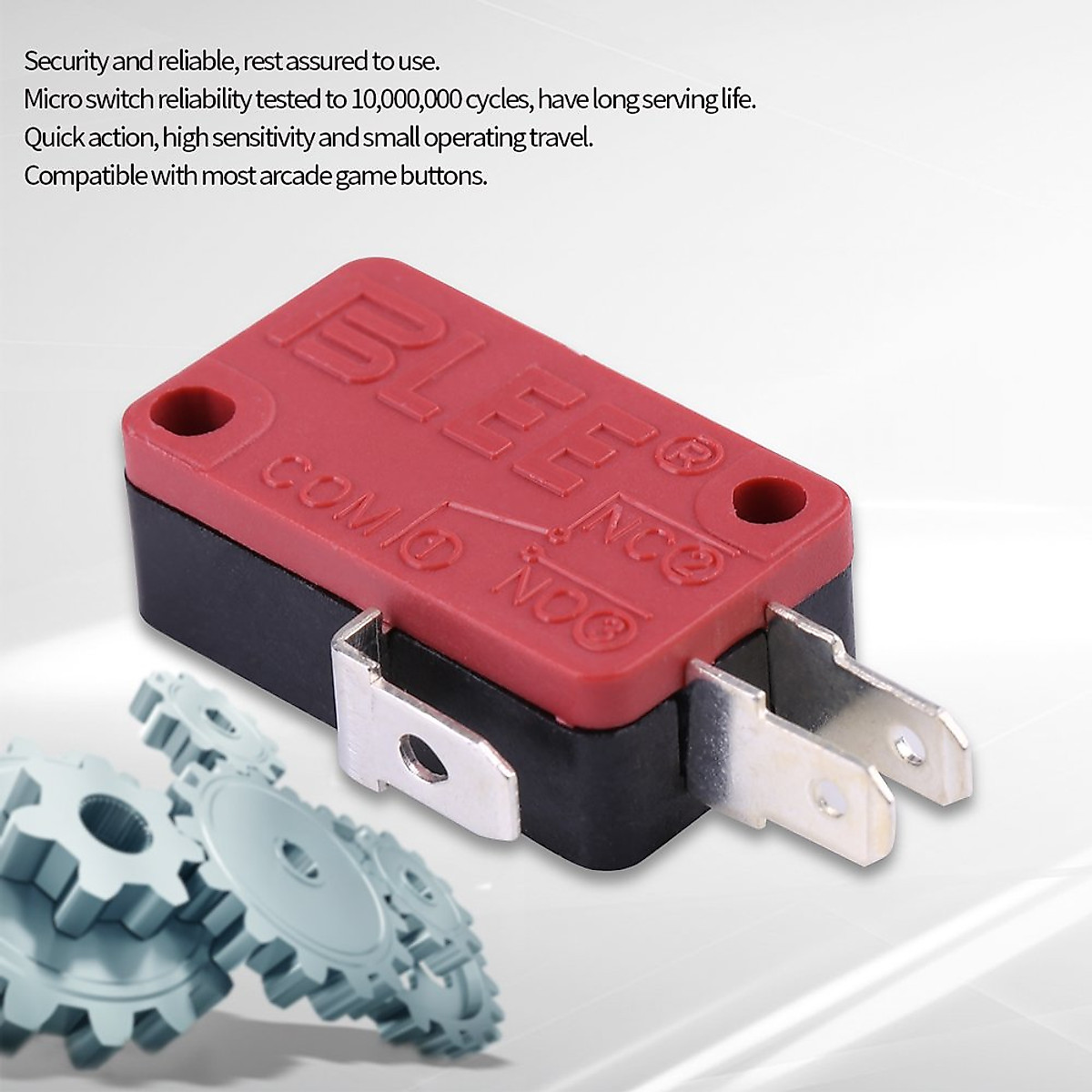 Walfront 3 Pins Push Button Micro Switch Replacement for Arcade Game,10Pcs Red, Collection