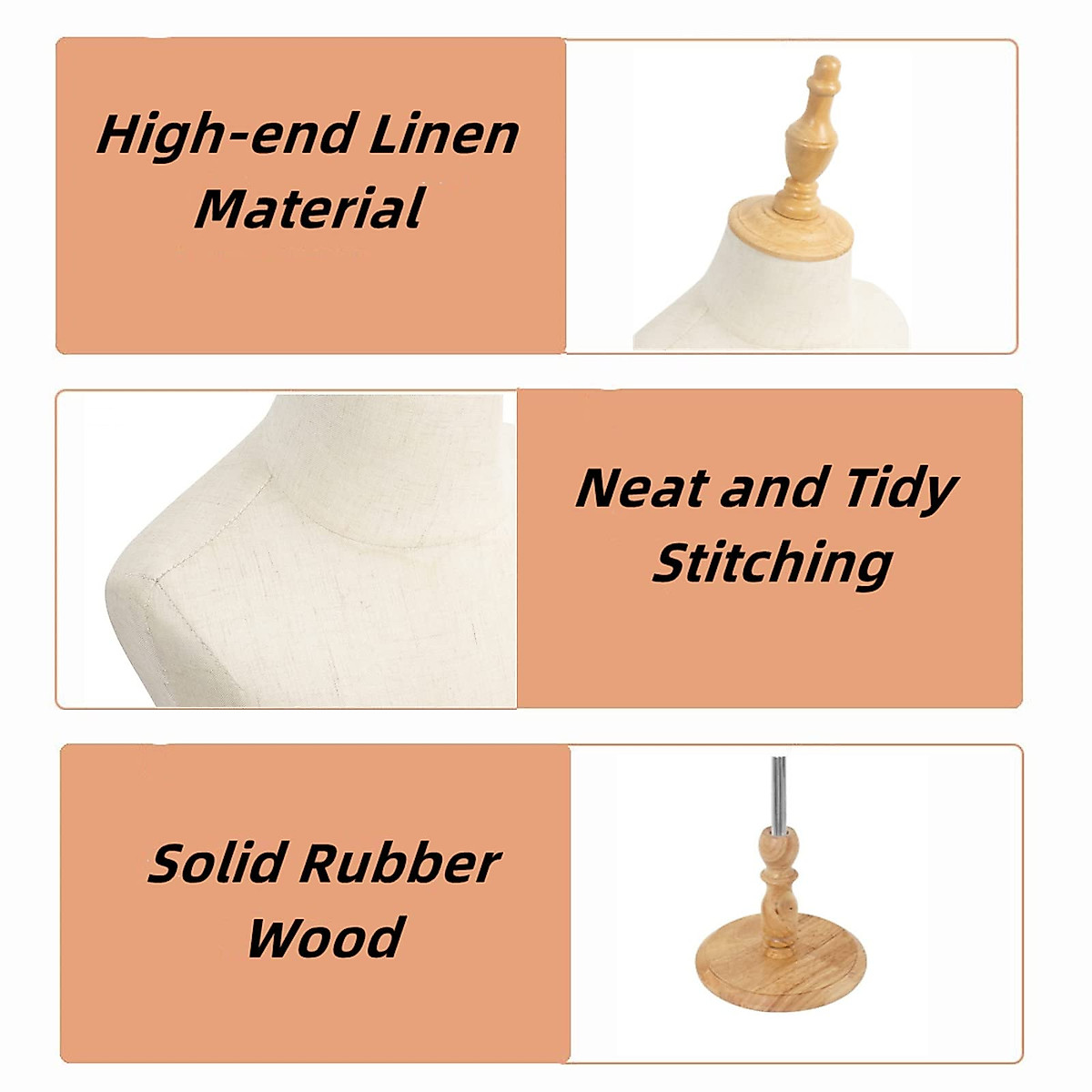 Child Mannequin Dress Form,Kid Dress Form with Wooden Base,Adjustable Girl and boy Dress Form for Apparel Scarf Window Shop Display, 4-5 Years Old