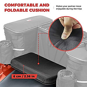 KEMIMOTO ATV Bag, 59L Large ATV Cargo Bag With Insulated Bags, Waterproof 4 Wheeler Storage Rear Rack Seat Bag Universal Compatible With Polaris Sportman Fourtrax Can Am Kawasaki Yamaha Artic Cat