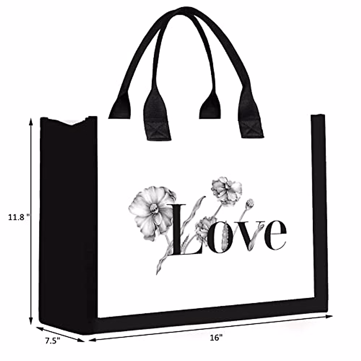 Wvnxnv Canvas Tote Bag, bridesmaid gifts, birthday gifts for women,gifts for women, It's a gift of love for women,Suitable for mom,teachers, friends.It's a necessity for vacations, weddings, trips.