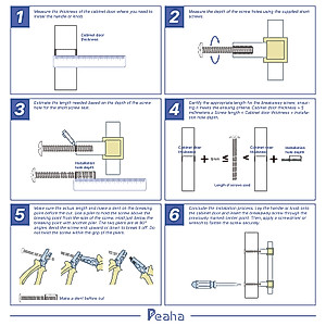 Peaha 25 Pack Metric M4 x 35mm Machine Screws for Cabinet Drawer Knob Cabinet Pull Handle, Replacement Screws Black Cabinet Pull