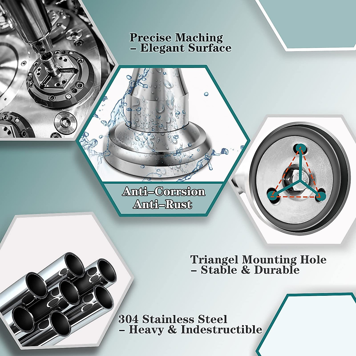 Door Stopper, Magnetic Door Stop, Hydraulic Shock Absorbent, Stainless Steel Heavy Duty Wall Mount Magnet Door Catch Holder Hold Door Open, Magnetic Door Stoppers for Bottom of Door, Brushed Nickel