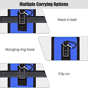 KATOLK Dual Phone Holster,Belt Phone Pouch, Large Smartphone Pouch Cell Phone Holder, Multi-Purpose Tactical Phone Pouch, Cell Phone Holder for Work, Hiking, Camping, Barbecue, Rescue (Blue, XL)