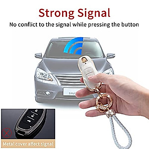 Gematay for Porsche Key Fob Cover with Keychain Lanyard, Key Fob Protector Shell Compatible with Porsche Boxster Cayenne Panamera Cayman Macan Carrera 911 991 Keyless Entry Smart Key Case