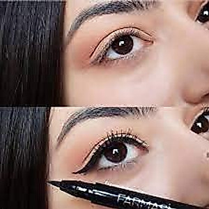 FARMASI Makeup Ink Liner, Enriched Waterproof Formula and Long Lasting Wear, Smudge Resistant, Sweat Resistant, Quick Drying, Black, 0.03 fl. oz. / 1.2 ml