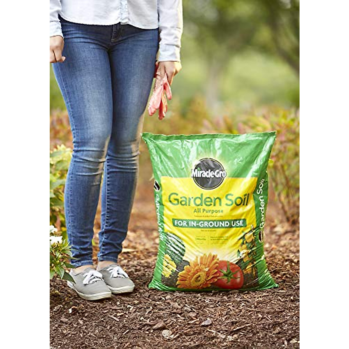 Miracle-Gro Garden Soil All Purpose: 1 cu. ft., For In-Ground Use, Feeds for 3 Months, Amends Vegetable, Flower and Plant Beds