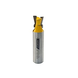 MICROJIG Matchfit MB-050-0514 Dovetail Router Bit for Dovetail Clamps, 14", Dovetail Profile,, Yellow