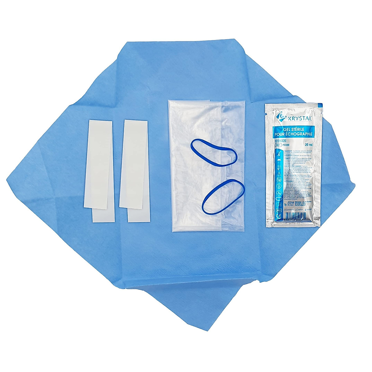 Krystal Latex-Free Sterile Ultrasound Probe Covers 6 x 48" - 25/Box